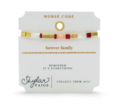 Forever Family Tila Morse Code Bracelet – Something Different Shopping