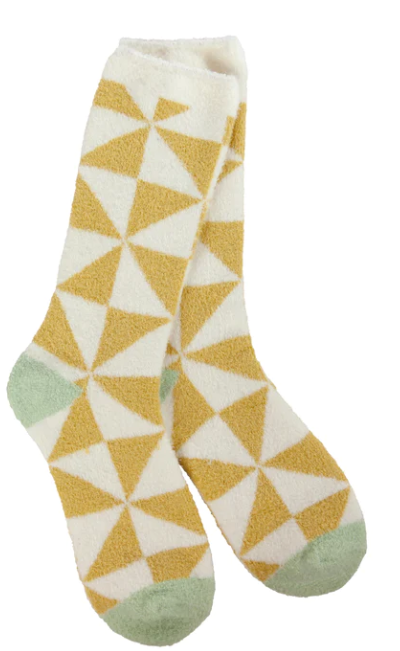 Triangle Gold Cozy Crew Socks – Something Different Shopping