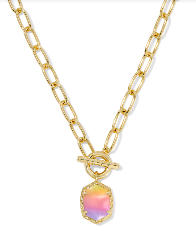 Kendra Scott Daphne Link Chain Necklace Sunrise Watercolor Illusion ...