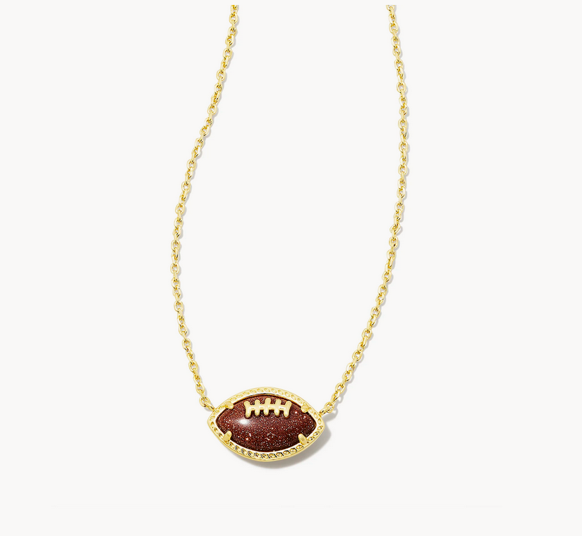 Kendra Scott Football Necklace In Orange Goldstone - 30% off ...