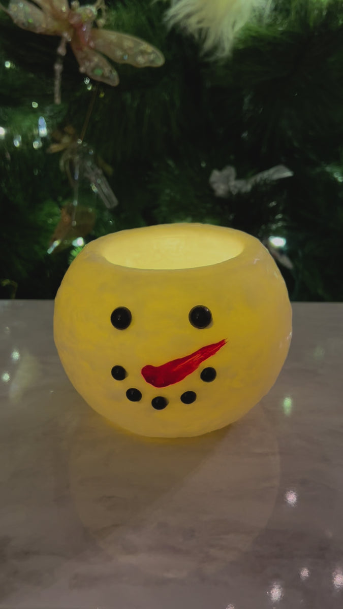 Round 4" Snowman LED Candle with Timer – Something Different Shopping